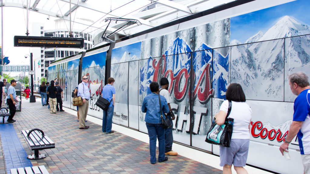 CATS Light Rail Full Wrap Coors Light | Vector Media